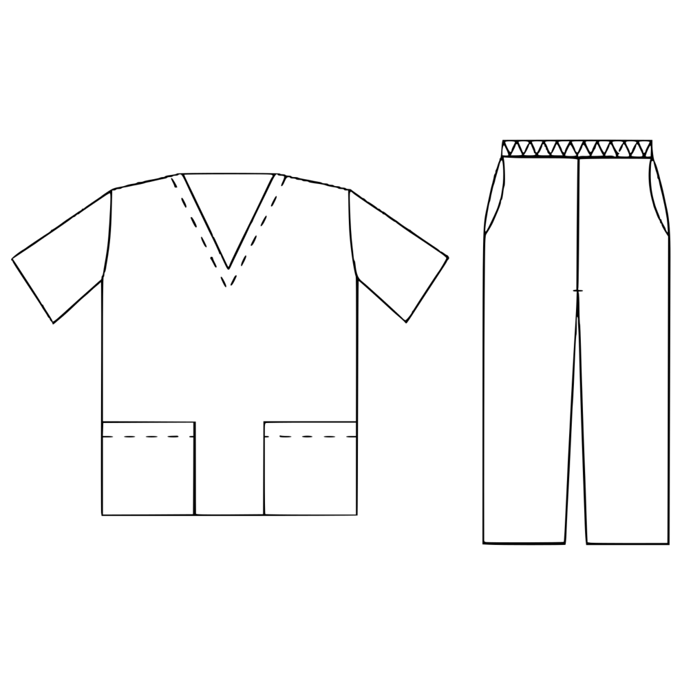 1001 - Unisex V-Neck Top, Scrub Set (2X - 8X) NO 7X – Angel Uniforms ...